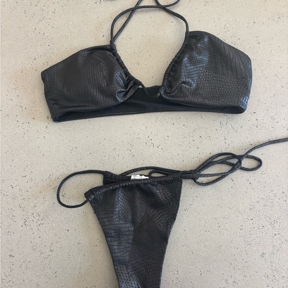 Berry Beachy | Swim | Black Snake Skin Bikini | Poshmark